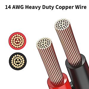 Car Cigarette Lighter Y Splitter Cable YACSEJAO 14AWG 2FT 12V/24V 1 to 2 Car Cigarette Lighter 2-Way Extension Cord