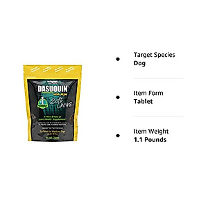 DASUQUIN MSM Soft Chews for Small to Medium Dogs, 1.1 lbs., Count of 84, 6.25 in
