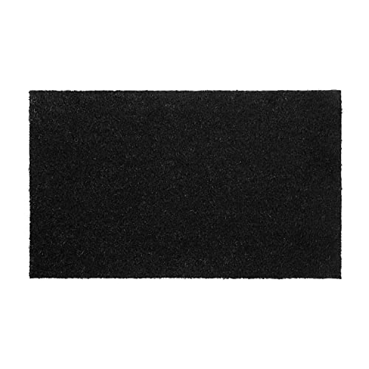 Flash Furniture Harbold Indoor/Outdoor Coir Doormat - Solid Black Fibers - 18" x 30" - Non-Slip Backing