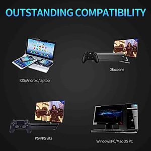 Raxinbang Headset Noise Canceling for PS4 Gaming Headset, 360 ° Pickup Microphone，Over-Ear Gaming Headphones,LED Light ，Noise Cancellation Over Ear ， for Xbox One PC Laptop Tablet Mac Smart Phone