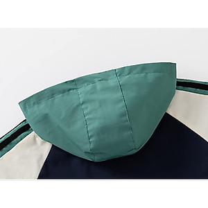 Baby Boys Girls Hooded Water-Resistant Windbreaker Jacket Zipper Coats Fleece Lined Windproof Lightweight Outerwear (Green,90/18-24 M,Unisex,Big Kid,US,Age,18 Months,24 Months)