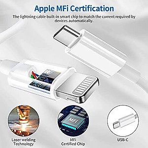 iPhone Charger 【Apple MFi Certified】 10FT Extra Long Fast Charging Type C to Lightning Cable with 20 PD USB C Wall Charger Block for iPhone 13/13 Pro/13 Pro Max/13 Mini/12/Pro/Max/Mini/11/XR/X/8/Plus
