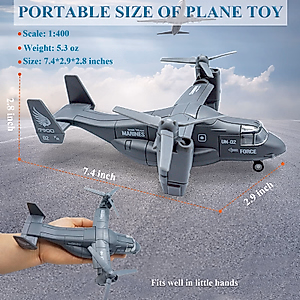 OTONOPI Military Helicopter Toy Marines Force Plane Model Alloy Plane Transport Army Aircraft Fighter Jet Die-Cast Metal Pull Back Airplanes with Lights and Sounds for Kids or Collection