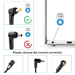 AC Adapter Power Charger Replacement for Dell Inspiron Mini 9 10 10V 12 910 1010 1011 1012 1018 1210 1090-1893 Mini Duo Tablet Vostro A90 Y200J ADP-50SB FSP030-DQDA1 LC.ADT00.006 PP39S 330-2063 30W