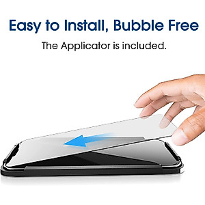 amFilm Glass Screen Protector Compatible with iPhone 13 Mini 5.4" Display, 2021, With Easy Installation Tray - Case Friendly, Tempered Glass, 3 Pack