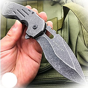 New STONEWASH Folding Assisted POCKET KNIFE Razor Cleaver Tactical Blade Camping Outdoor Pro Tactical Elite Knife BLDA-0211