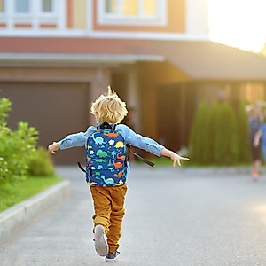 Cosyres Kids Toddler Dinosaur Backpack for Boys Girls Nursery Rucksack School Book Bag Preschool Kindergarten Blue (Size:Medium)