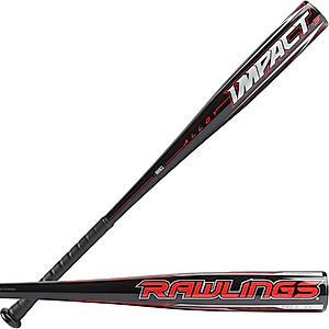 Rawlings Impact 2022 BBCOR 2 5/8" Baseball Bat Drop -3, 32"/29oz, Black/Red