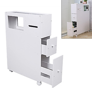 GDAE10 4 Layer Modern Bathroom Floor Shelf Bathroom Floor Cabinet Corner Storage Shelf White Bathroom Shelf Multifunctional Bathroom Storage Rack