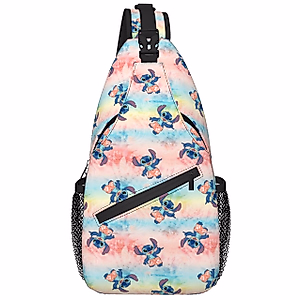 Sling Bag, Cartoon Crossbody Sling Backpack Travel Hiking Chest Bag Daypack for Purses Shoulder Bag Women Men's