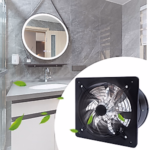 TBVECHI 12Inch Duct Exhaust Fan 201 Stainless Steel Bathroom Fan Wall 125W 2800r/min Ventilation Fan for Bathroom and Kitchen Extractor Fan for Indoor Use Exhaust Air Fan