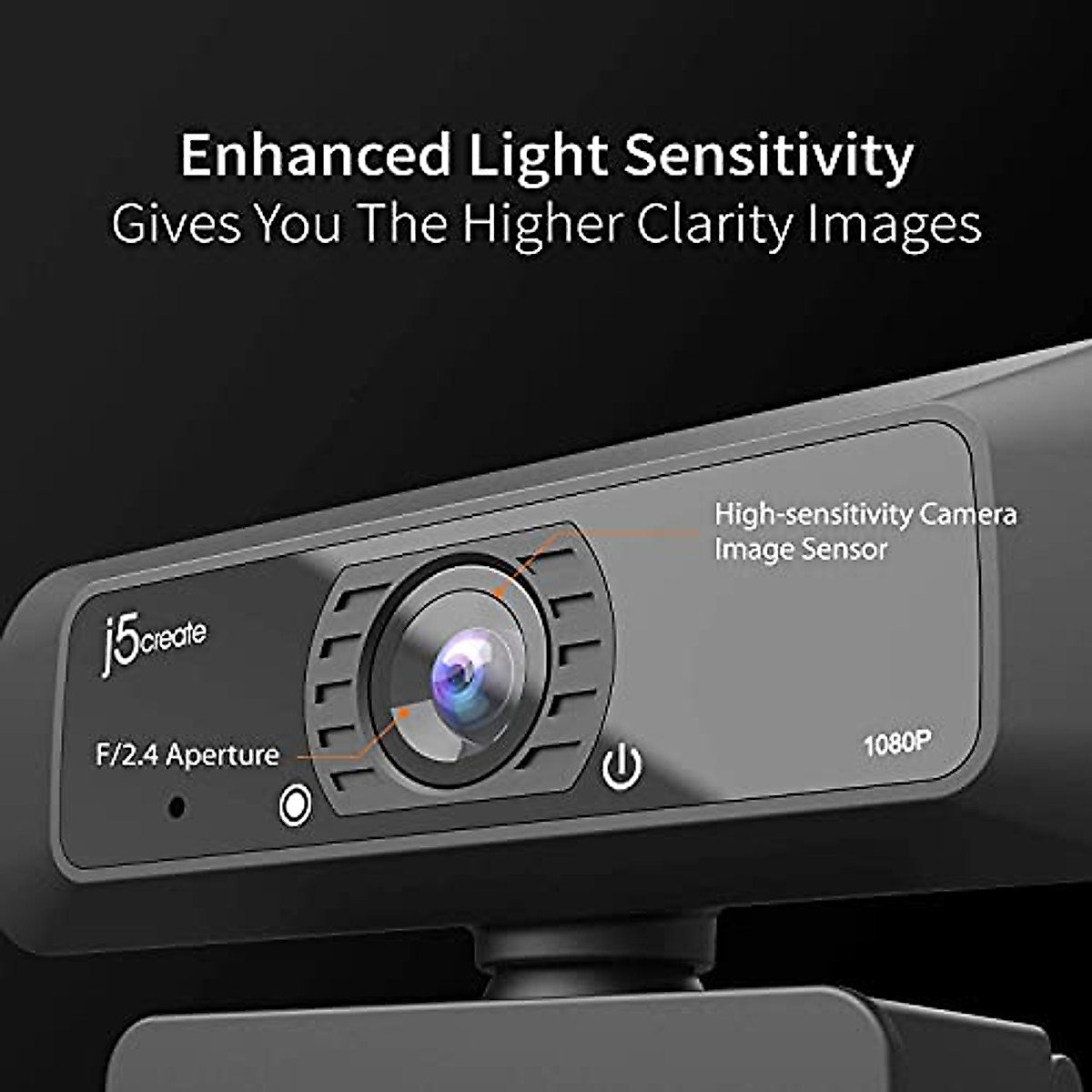 j5create USB Streaming Webcam - 1080P HD with 360° Rotation, High Fidelity Microphone, Plug and Play for PC/Mac/Laptop/Desktop/Skype/YouTube/Zoom/Facetime, Suitable for Conferencing/Calling (JVCU100)