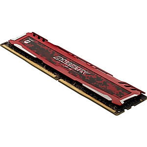 Crucial Ballistix Sport LT 3200 MHz DDR4 DRAM Desktop Gaming Memory Single 16GB CL16 BLS16G4D32AESE (Red)