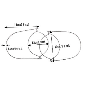 FANGULU 24PCS Stainless Steel Mason Jar Wire Hangers 3.9″×2.6″ Regular Mouth Wire Handles for Mason, Ball, Canning Jars, Ball Pint Jar