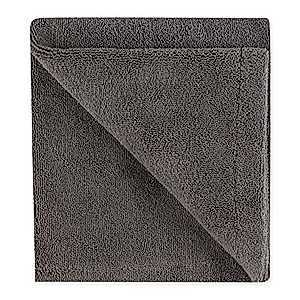 Bone Dry Pet Grooming Towel Collection Absorbent Microfiber X-Large, 41x23.5", Embroidered Gray