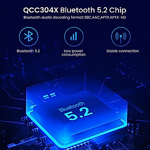 [Upgraded] AIYIMA A07 Pro TPA3255 Stereo Amplifier Bluetooth 5.2 300Wx2 HiFi Class D Amp 2.0/2.1 Channel Audio Power Amp for Speaker with Bass Treble Control& Line Output + Power Adapter