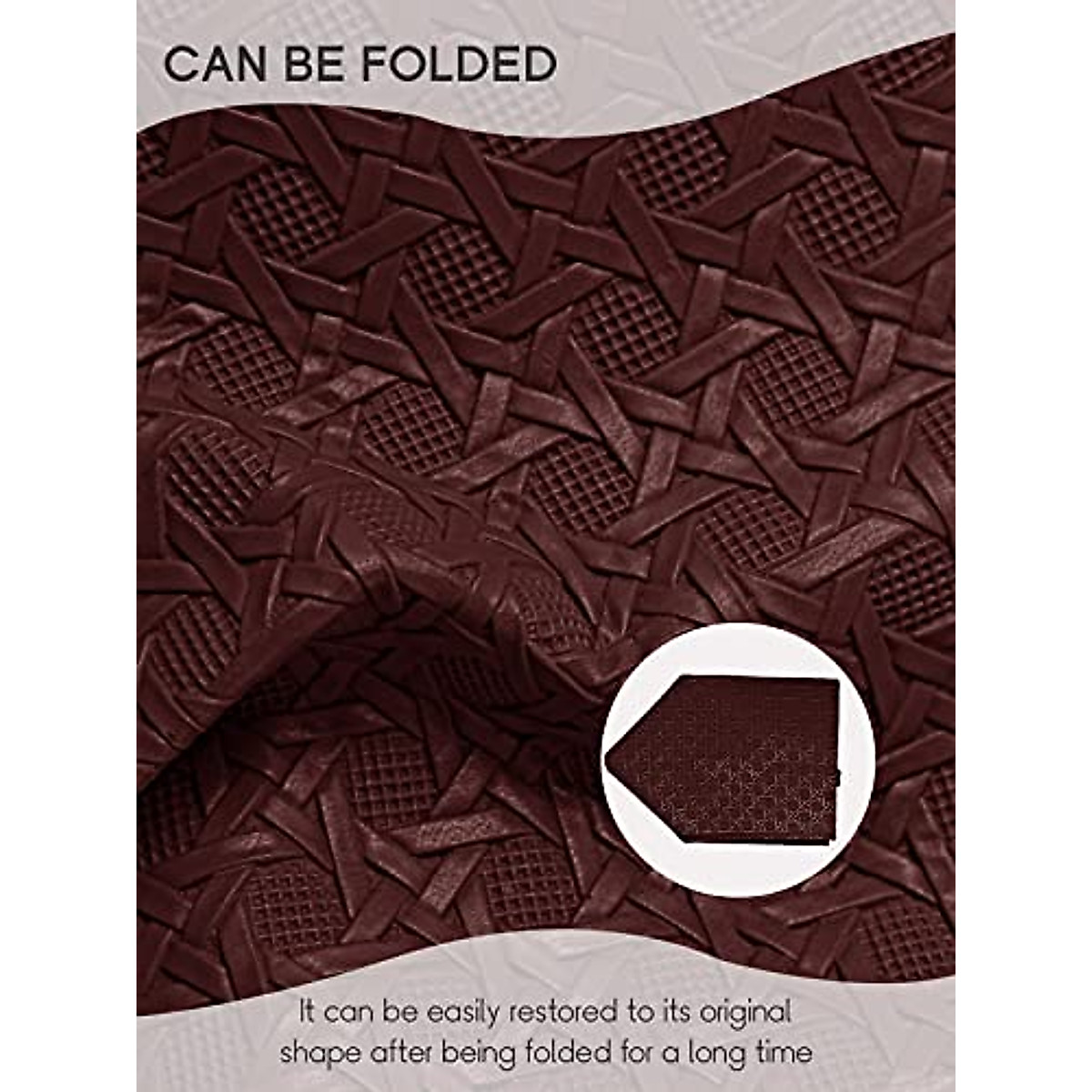 Tissue Box Cover, Leather Tissue Box Holder, Square Tissue Holders for Bathroom, 5"x5"x5" (Brown)