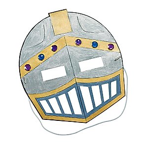 Fun Express Color Your Own Knight Mask Craft Kit (Makes 12) - Crafts for Kids and Fun Home Activities - VBS Vacation Bible School Supplies/Decor