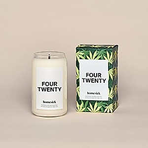 Homesick Premium Scented Candle, Four Twenty - Scents of Bergamot, Sandalwood, 13.75 oz, 60-80 Hour Burn, Gifts, Soy Blend Candle Home Decor, Relaxing Aromatherapy Candle