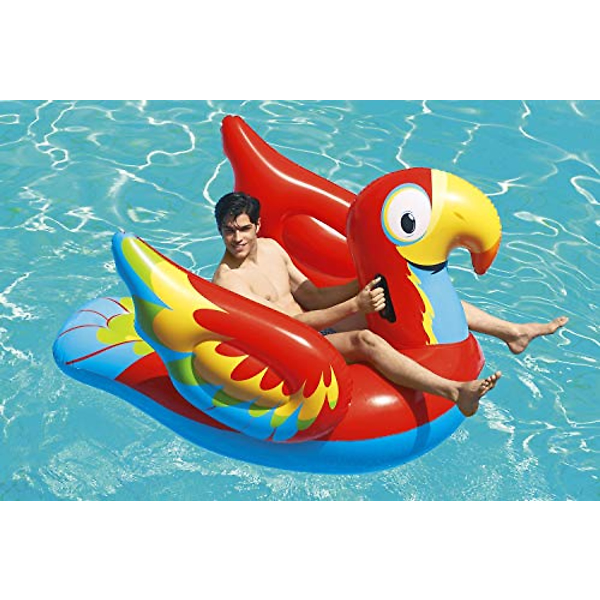 Bestway 41127 Peppy Parrot Ride-On Pool Inflatable, Red