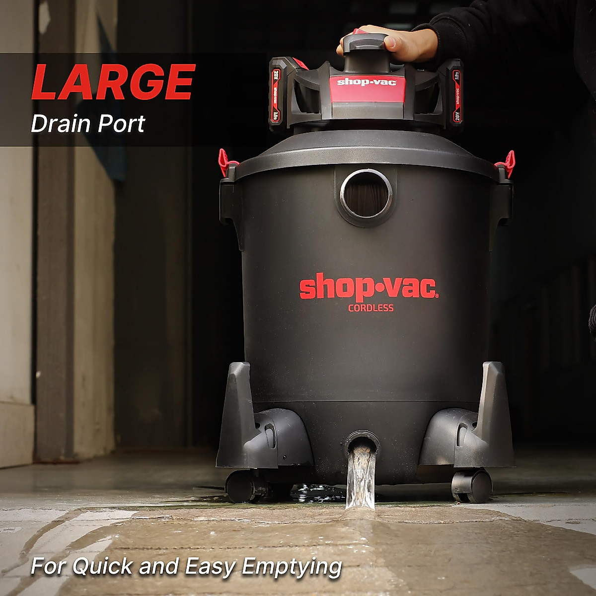 Shop-Vac 10 Gallon Wet Dry Vacuum Cleaner, 8.0 Peak Kpa Shop Vacuum with Blower Function, Cordless Vacuum Cleaner for Pet Hair, Jobsite, Garage, Home & Workshop