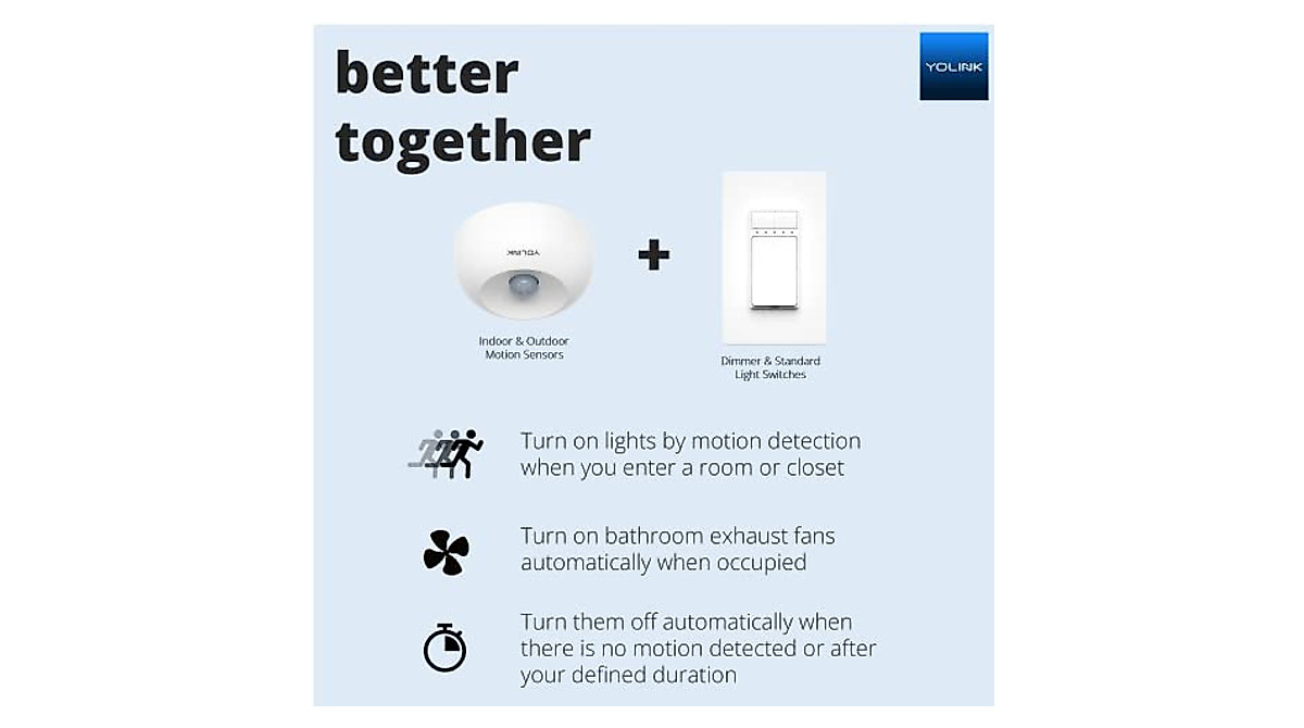 YoLink Motion Sensor - Long Range Wireless Motion Detection for Smart Homes