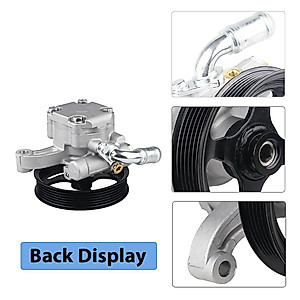 WMPHE Power Steering Pump with Pulley Compatible with Buick Enclave GMC Acadia 2008 to 2017, Chevy Traverse 2009 to 2017, Saturn Outlook 3.6L V6 2007 to 2010, Replacement for 20-2403, 96-2403