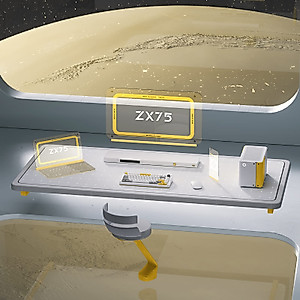 iQunix ZX75 Gravity Wave 75% RGB Mechanical Keyboard with Volume Knob, 81 Keys Hotswap Moonstone Switches Wireless Gaming Keyboard, Supports Bluetooth 5.1, 2.4GHz and Wired, for Win/Mac