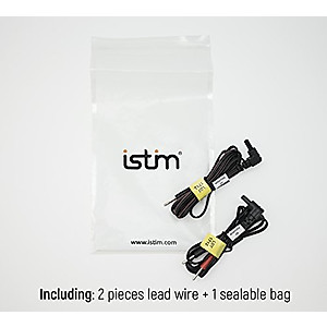 iStim 45" Lead Wires Replacement for TENS/EMS/IF Electrodes Units Pads /∅2mm pin Cable connectors (2 Pieces)