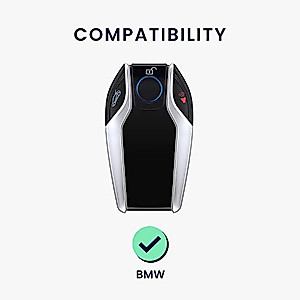 kwmobile Key Cover Compatible with BMW - Black High Gloss