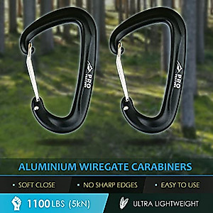 Pro Venture Hammock Straps and 2 Carabiners, 30+2 Loops, 1200lbs Breaking Strength (500lbs Rated) | 100% Non-Stretch, Lightweight, Portable Camping - Quick, Easy Setup | Heavy Duty + Tree Friendly
