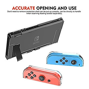 ZIIDII Dockable Switch Case for Nintendo, Nintendo Switch Games Protective Hard Carrying Clear Cover Case for Nintendo Switch Console Joy Con Controlle
