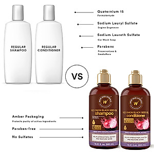 WOW Skin Science Red Onion Black Seed Shampoo & Conditioner Duo 16.9 oz