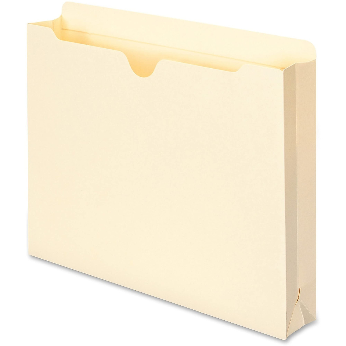 Smead 100% Recycled File Jacket, Reinforced Straight-Cut Tab, 2" Expansion, Letter Size, Manila, 50 per Box (75605)