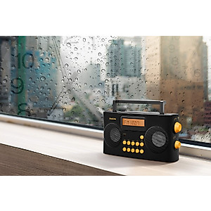 Sangean PR-D17 AM/FM-RDS Portable Radio Specially Designed for The Visually Impaired with Helpful Guided Voice Prompts, high Contrast Large Yellow Controls with Raised Symbols (Renewed)