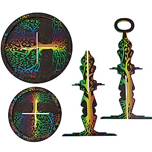 Coffee Table Tray Tiered Cookie Trays for Serving Cookies Farmhouse Kitchen Decor Tiered Trays Stand for Coffee Table Bothroom Counter Party Seasonal Display Rustic Serving Trays (Black 2 Tier Tray)