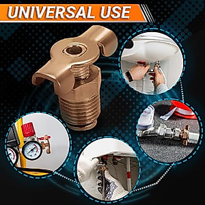 1/4 Air Valve Air Compressor Drain Valve - High Flow Air Fittings Portable Air Tank Valve Air Compressor Parts Water Line Adapter Petcock Valve - Home Improvement Air Compressor Fittings Water Valve