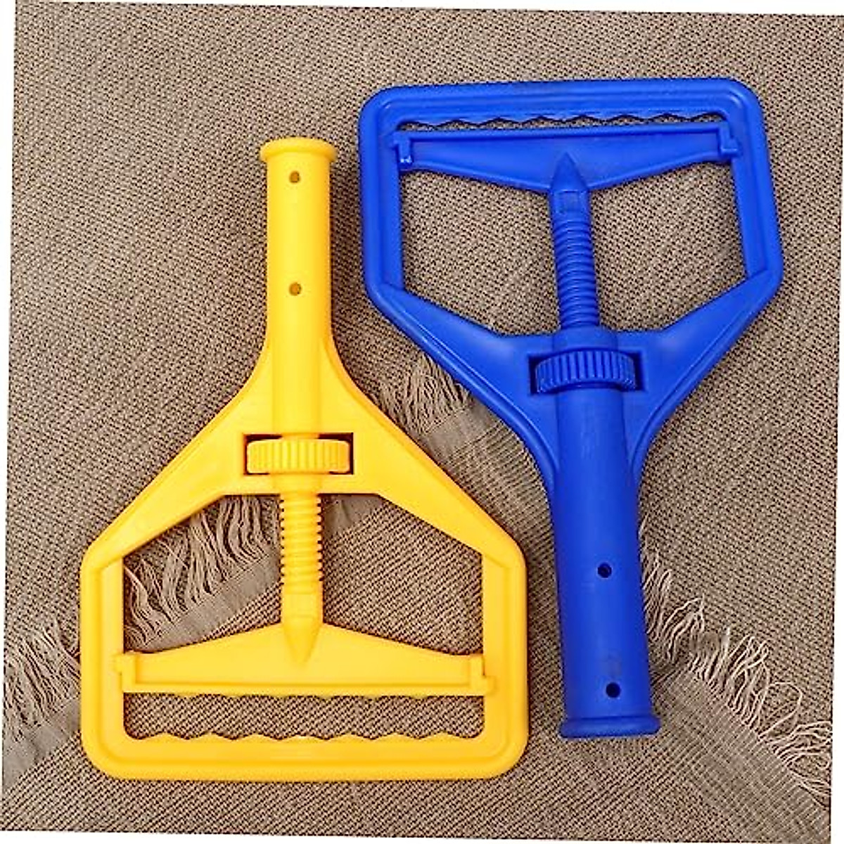 Mop Head 2pcs Commercial Microfiber Micro Fiber Mop Industrial Mop Commercial Mop Handle Mop and Bucket Plastic Roller Accessories Dragging Wet Mop