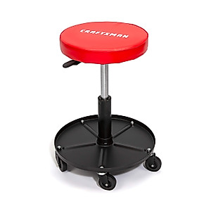 CRAFTSMAN CMXZSAJ93382 Adjustable Height Rolling Creeper Stool with Storage Tray