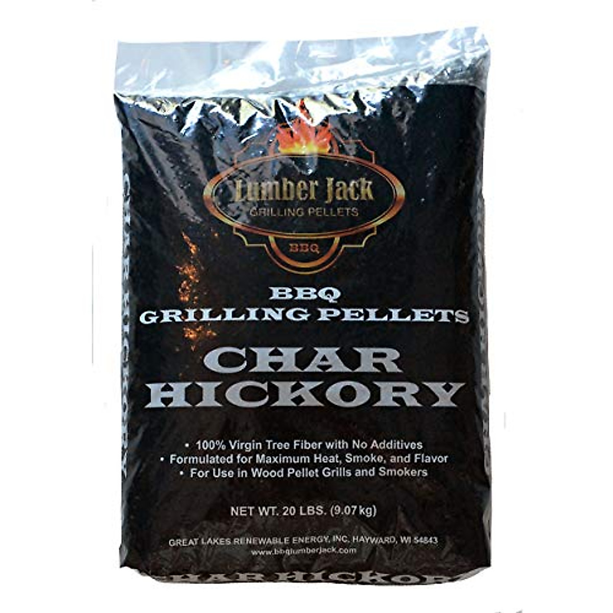 Lumber Jack Char Hickory BBQ Grilling Pellets - 20 lbs.