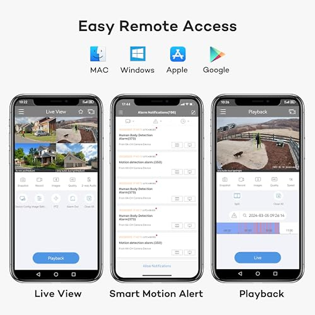 ONWOTE Wired 4K Security Camera System PoE 16 Channel 4TB, AI-Human-Vehicle-Detection, 128° Wide Angle, 8 * 8MP Outdoor Commercial IP Cameras with Audio, 16CH 4K NVR CCTV Surveillance for Businesses