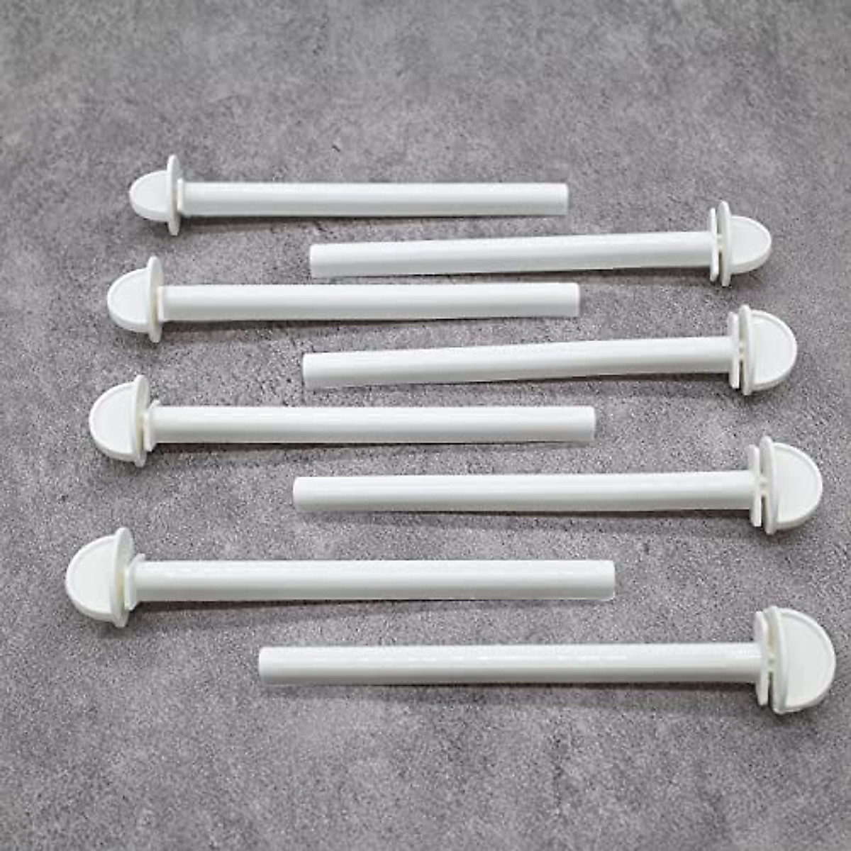 8 Canary Finch Budgie Bird Cage White Plastic Stand Perches Holders（5.5 Inches）