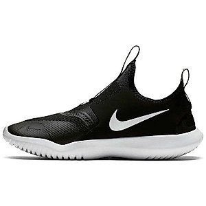 Nike Flex Runner (Big Kid) Black/White 6 Big Kid M