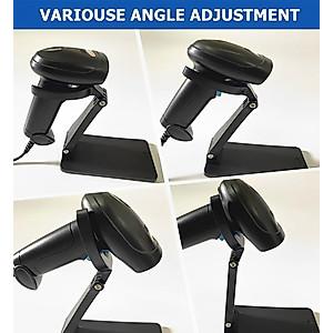 YurMemo Universal Scanner Holder Free-Installed Barcode Scanner Holder Adjustable Scanner Stand for Zebra Symbol LS2208 LI4278 DS2208 DS4308 DS9208 Most Barcode Scanners