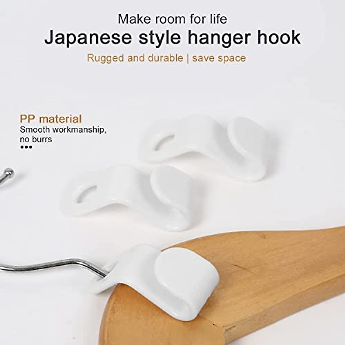 Clothes Hanger Connector Hooks 100PCS Mini Cascading Hanger Hooks Clothes Closet Cascading Connection Hooks Hanger Extender Clips Space Saving(White)