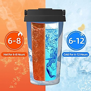 WANGXUEE Flying Dove Print 500ml Stainless Steel Travel Tumbler Double Wall Vacuum Insulated Coffee Mug