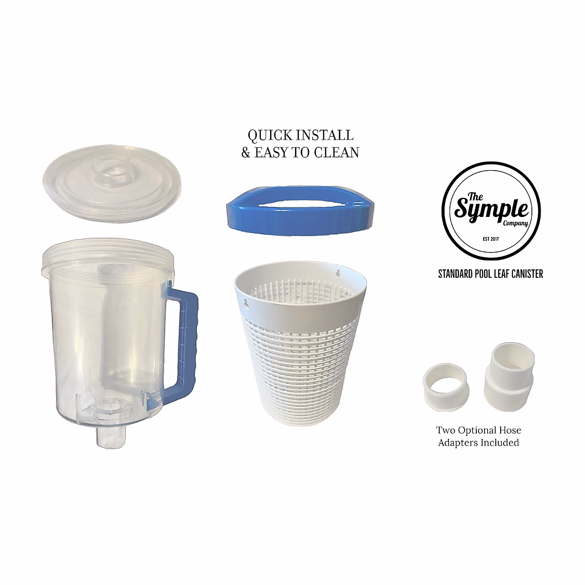 The Symple Company Standard Pool Leaf Canister Includes Mesh Basket, Suction of Debris/Leaves for Automatic Swimming Pool Cleaners/Filter