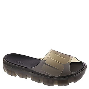 UGG Women's JELLA Clear Slide Sandal, Black, 7