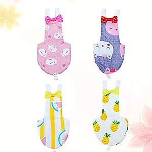 Balacoo Bird Parrot Diaper Washable Resuable Flight Suit Liners with Bowtie,Soft Bird Pee Pad for Cockatiel,Budgie Parakeet, Cockatoos (2Pcs Random Style)