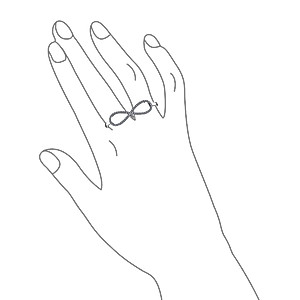 Boho Simple Romantic Large Pave Cubic Zirconia Elegant Cubic Zirconia Fashion Statement CZ Pave Infinity Two Finger Ring For Teen Women .925 Sterling Silver